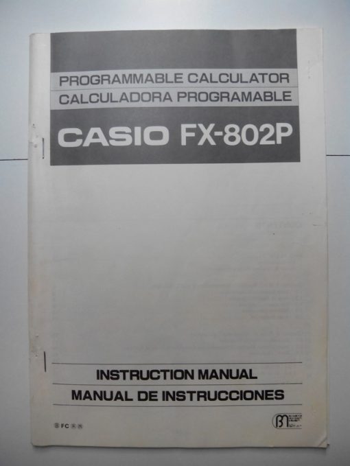 Casio calculator FX-802p with owner manual (nº65) – Casio 880