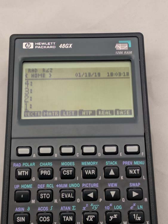 Calculadora HP 48GX LCD NEGRO # 473 – Casio 880