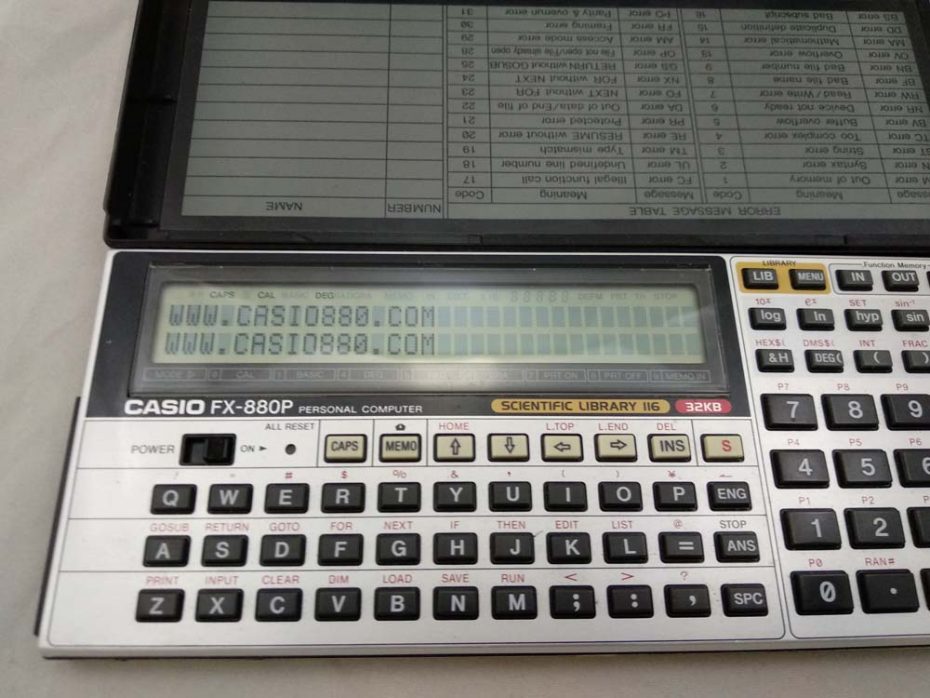 Calculadora Casio FX-880p con Manual # 517 – Casio 880