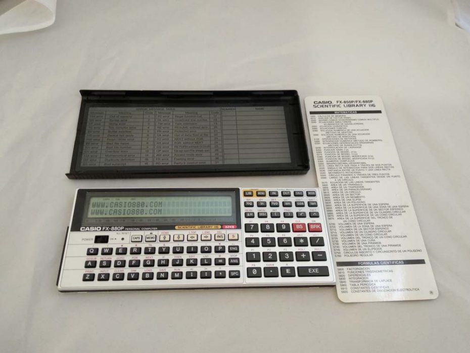 Calculadora Casio FX-880p con Manual # 538 – Casio 880