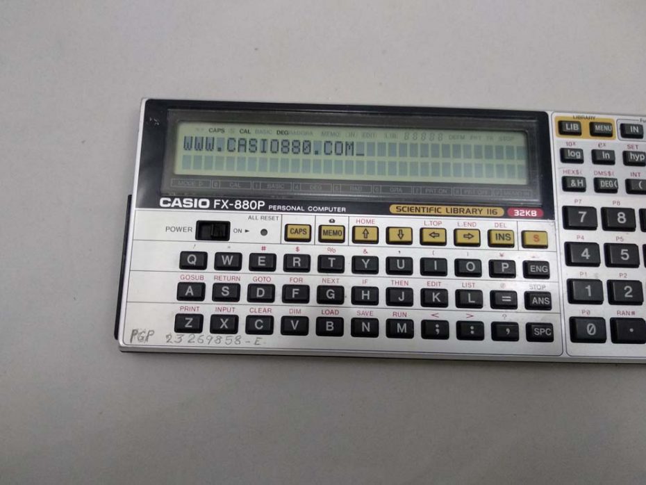 Casio calculator FX-880p # 608 – Casio 880