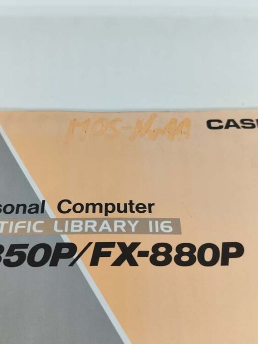 Manual Casio FX-880p / FX-850p en alemán # 939 – Casio 880